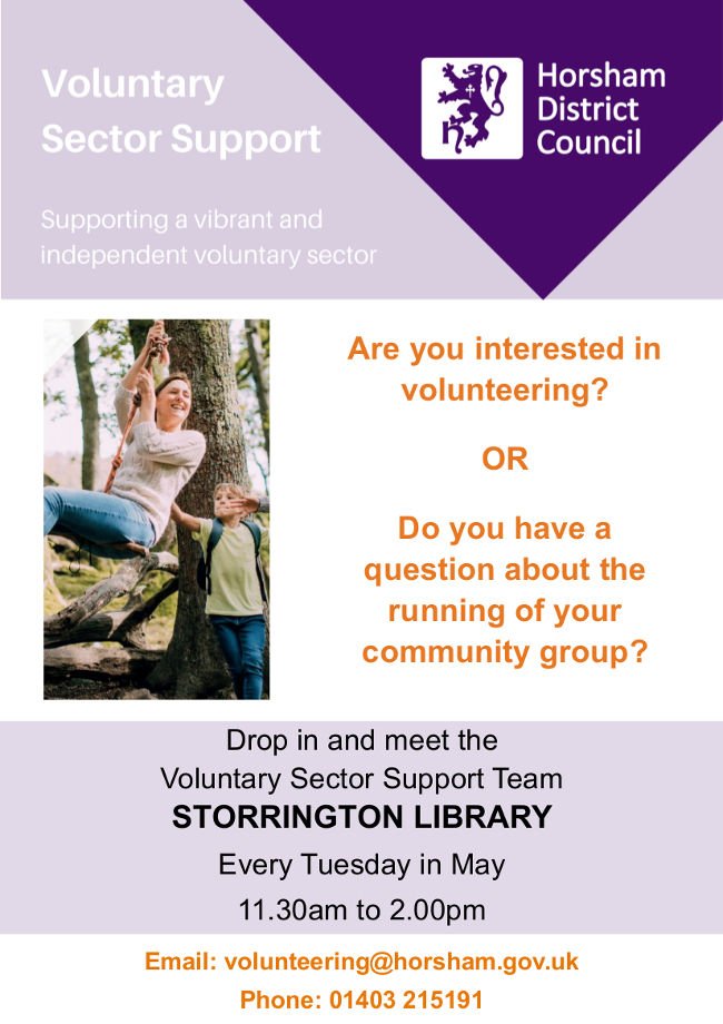 Storrington community pop-ups for volunteering - Storrington, West Sussex