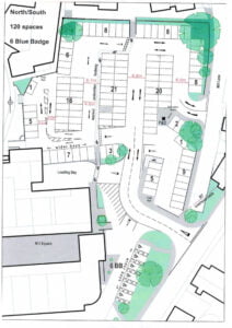 The new layout for Storrington Mill Lane car park - Storrington, West ...