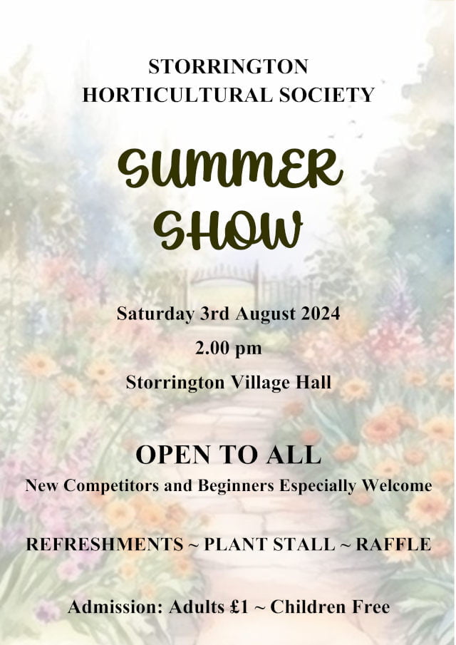 Storrington Horticultural Society Summer Show 2024 - Storrington, West ...